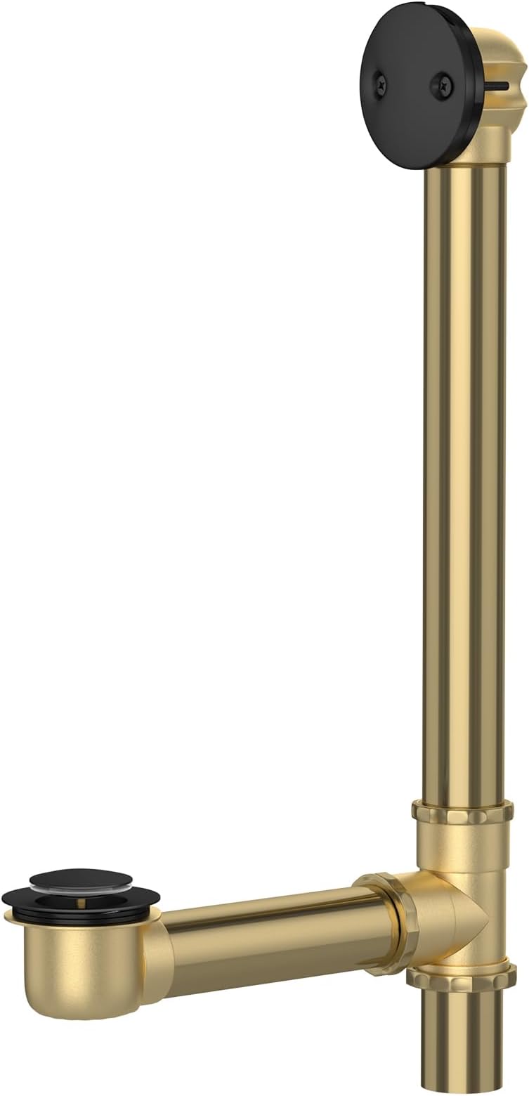 Amazon.com: Artiwell 1-1/2" Brass Tubular Bath Drain Kit with Tip-Toe ...