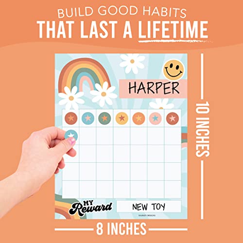 Snapklik.com : Hadley Designs 25 Retro Reward Sticker Chart For Kids ...