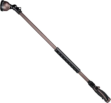 Amazon.com : RESTMO 36”Long Watering Wand, 180° Swivel Head Metal Garden Hose Wand with 10 Spray ...