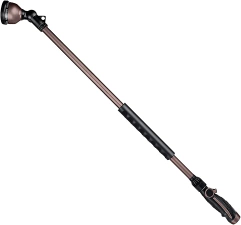 Amazon.com : RESTMO 36”Long Watering Wand, 180° Swivel Head Metal Garden Hose Wand with 10 Spray ...