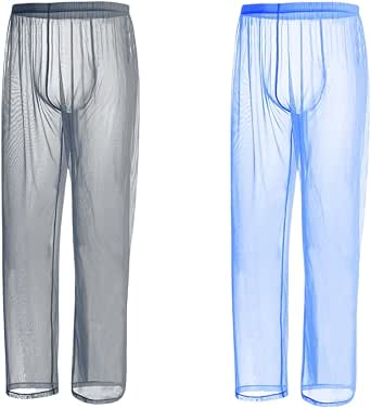 ZONBAILON - Pijama de malla transparente para hombre, ropa de dormir ...