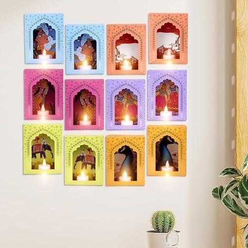 Buy SATVIK DEEPMALA Diya Illuminating Box Traditional Indian Wall ...