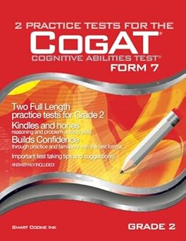 Amazon.com: 2 Practice Tests for the CogAT - Form 7 - Grade 2 (Level 8 ...