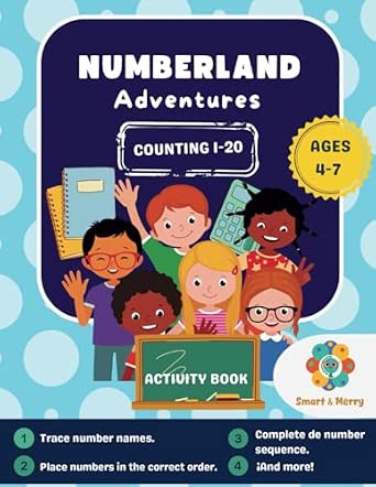 NUMBERLAND ADVENTURES: Number Fun Activity Book: Count, Trace, and ...