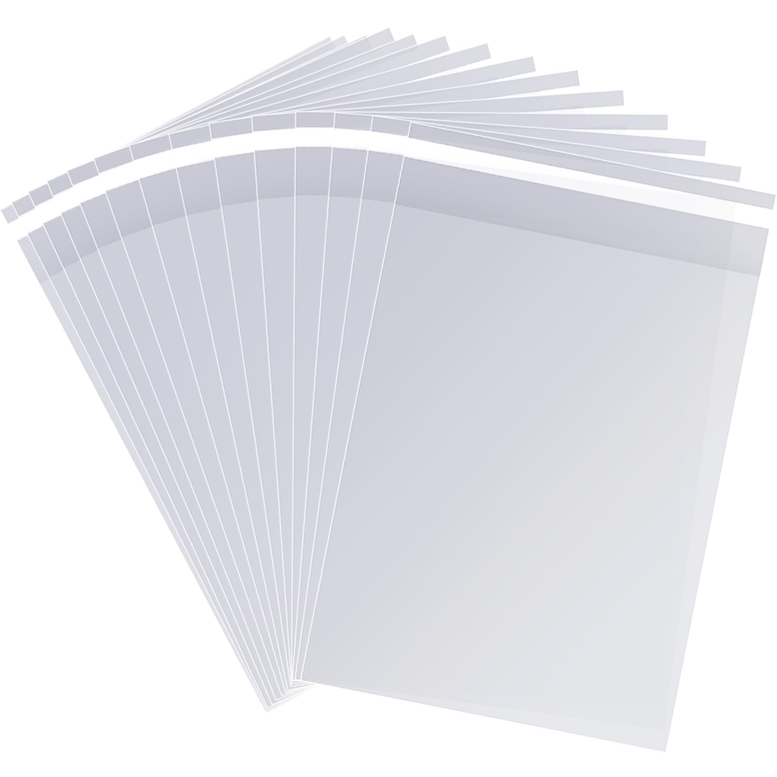 Amazon.com: MORIDA Clear Cellophane Bags 100 Pcs 6x10 inch Self ...