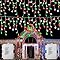 2 Pack Red White Green Christmas Icicle Lights Battery Operated, Total ...