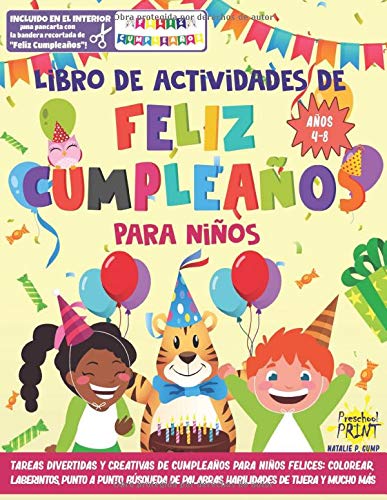 Libro De Actividades De Feliz Cumpleanos Para Ninos Tareas Divertidas ...