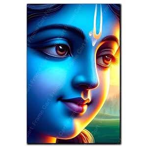 Frame Cart Lord Krishna Poster - Beautiful Shri Krishna Painting for ...