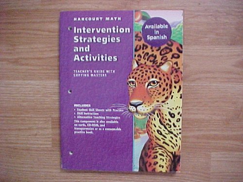 Harcourt Math Intervention Strategies and Activities: Teacher's Guide ...