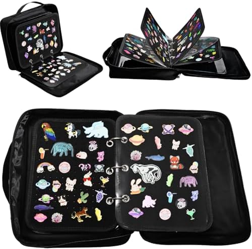 Amazon.com: Mezchi 6 Pages Pin Trading Book with PVC Covers for ...