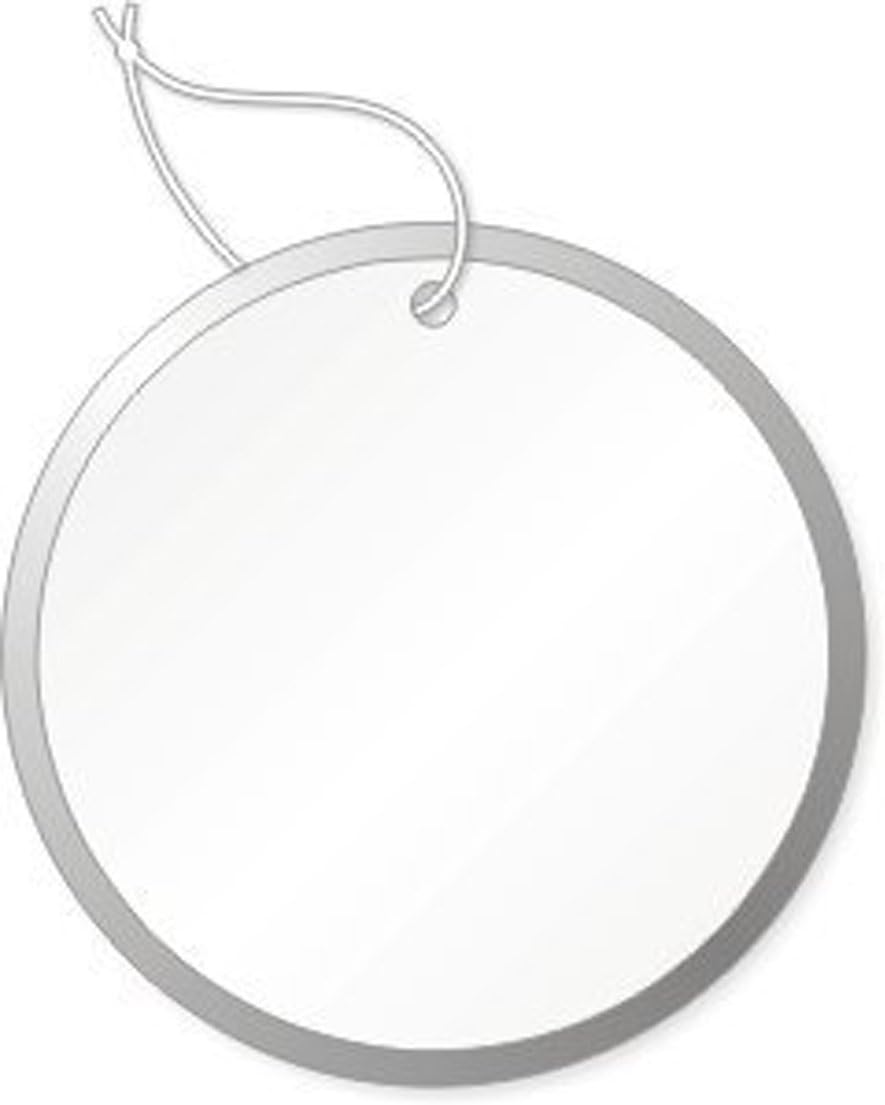 Amazon.com : Round Tags with Metal Rims, 1-1/2 inch, White with Knotted ...