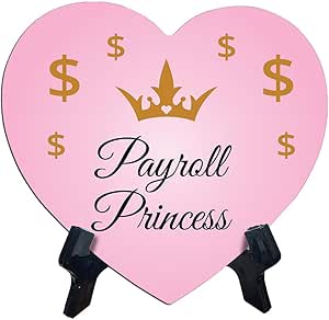 Amazon.com: Designs ByLITA Payroll Princess Heart Table Sign with ...
