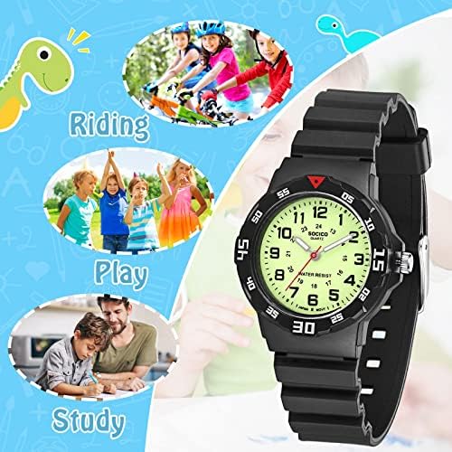 Children Analog Watch Waterproof Time Teaching Boys Girls Watch Soft ...