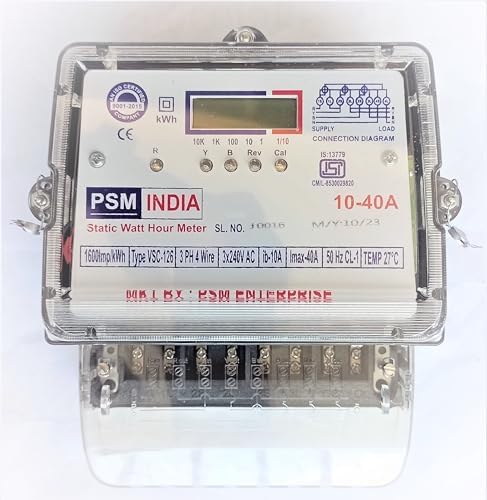 Power India Meters Tf-Ec5 Three Phase Corded Electric Meter, Multicolor ...