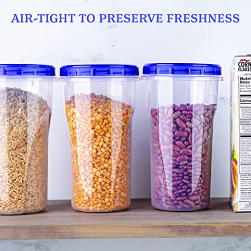 Buy [48 oz 2 Pack] Twist Top Deli Containers Clear bottom With blue Top ...