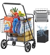 Amazon.com: Shopping Carts for Groceries, Encrypted Bottom Grocery Cart ...