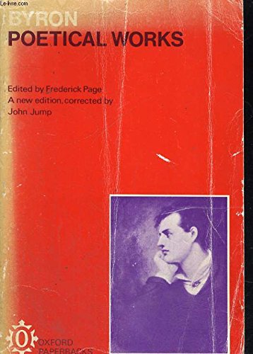 Byron: Complete Poetical Works (Oxford Paperbacks): Byron, George ...