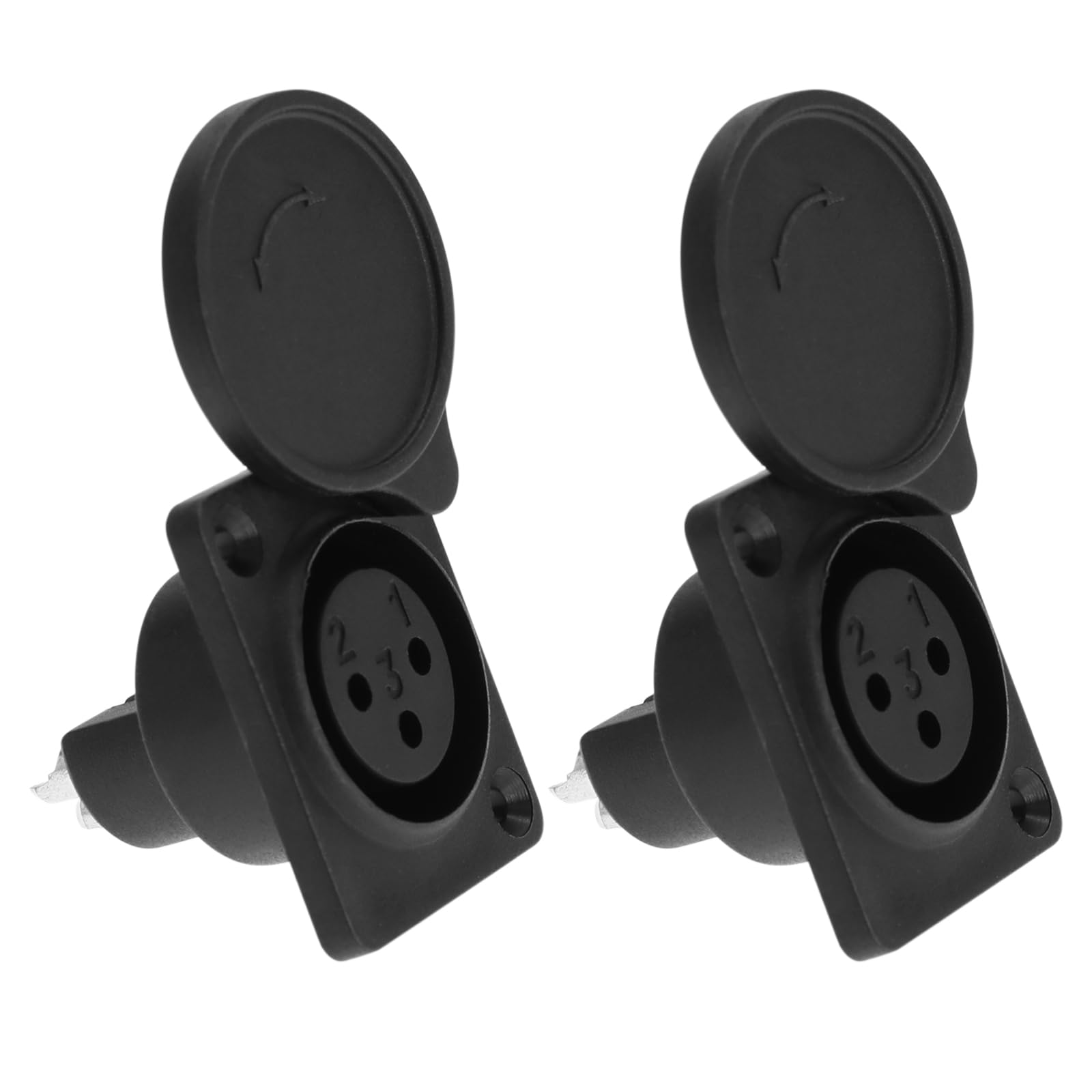 Amazon.com: SING F LTD 2Pcs 3 Pin XLR Female Plug Sockets 3 Pin Mobility Scooter Charging Socket ...