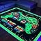 Amazon.com: KMkicme Gaming Area Rug Blacklight for Bedroom Decor Game ...
