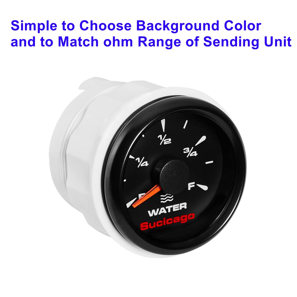 Snapklik.com : Sucicago 52mm Water Tank Level Gauge RV Water Level ...