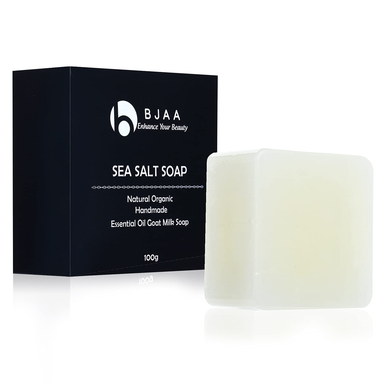 Buy BJAA Sea Salt Soap - Handmade Goat Milk Face , Pimple Pores Mites ...