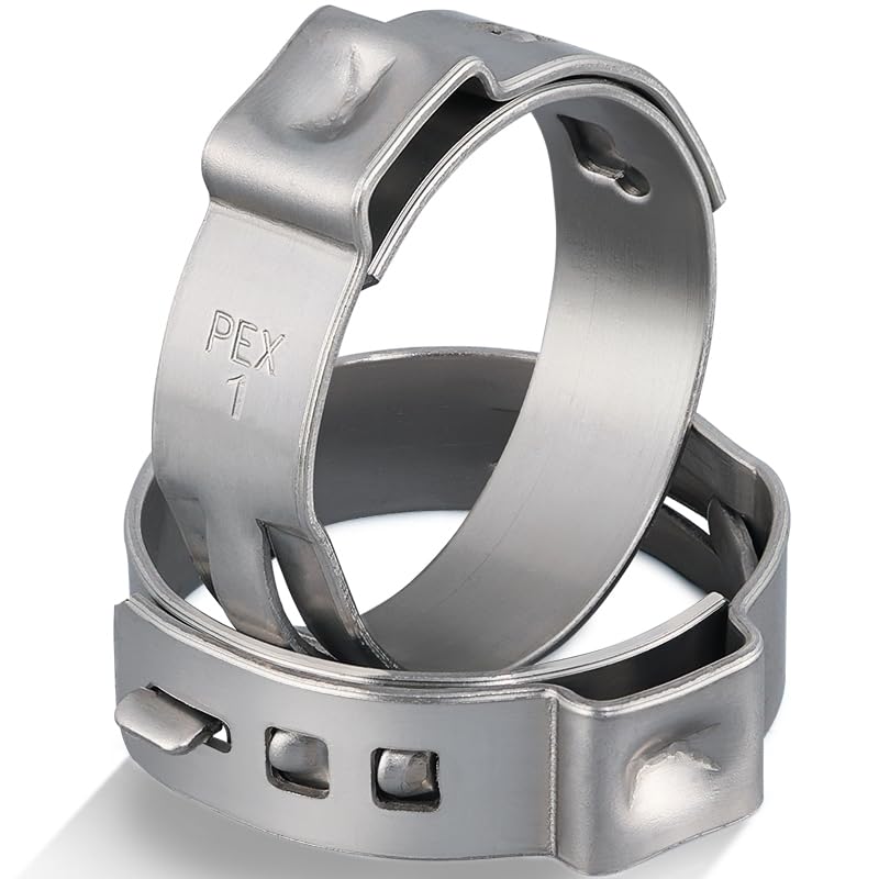OURU 80 Pack 1 Inch Pex Clamps,304 Stainless Steel Pex Cinch Clamps ...