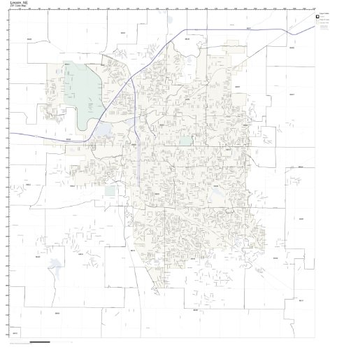 ZIP Code Wall Map of Lincoln, NE ZIP Code Map Laminated: Amazon.com ...