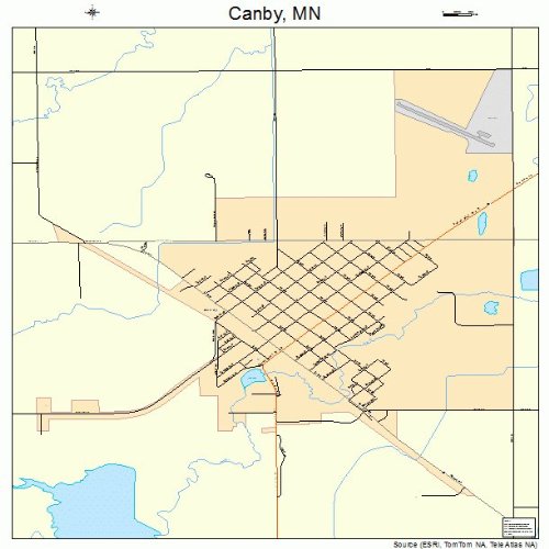 Amazon.com: Large Street & Road Map of Canby, Minnesota MN - Printed ...