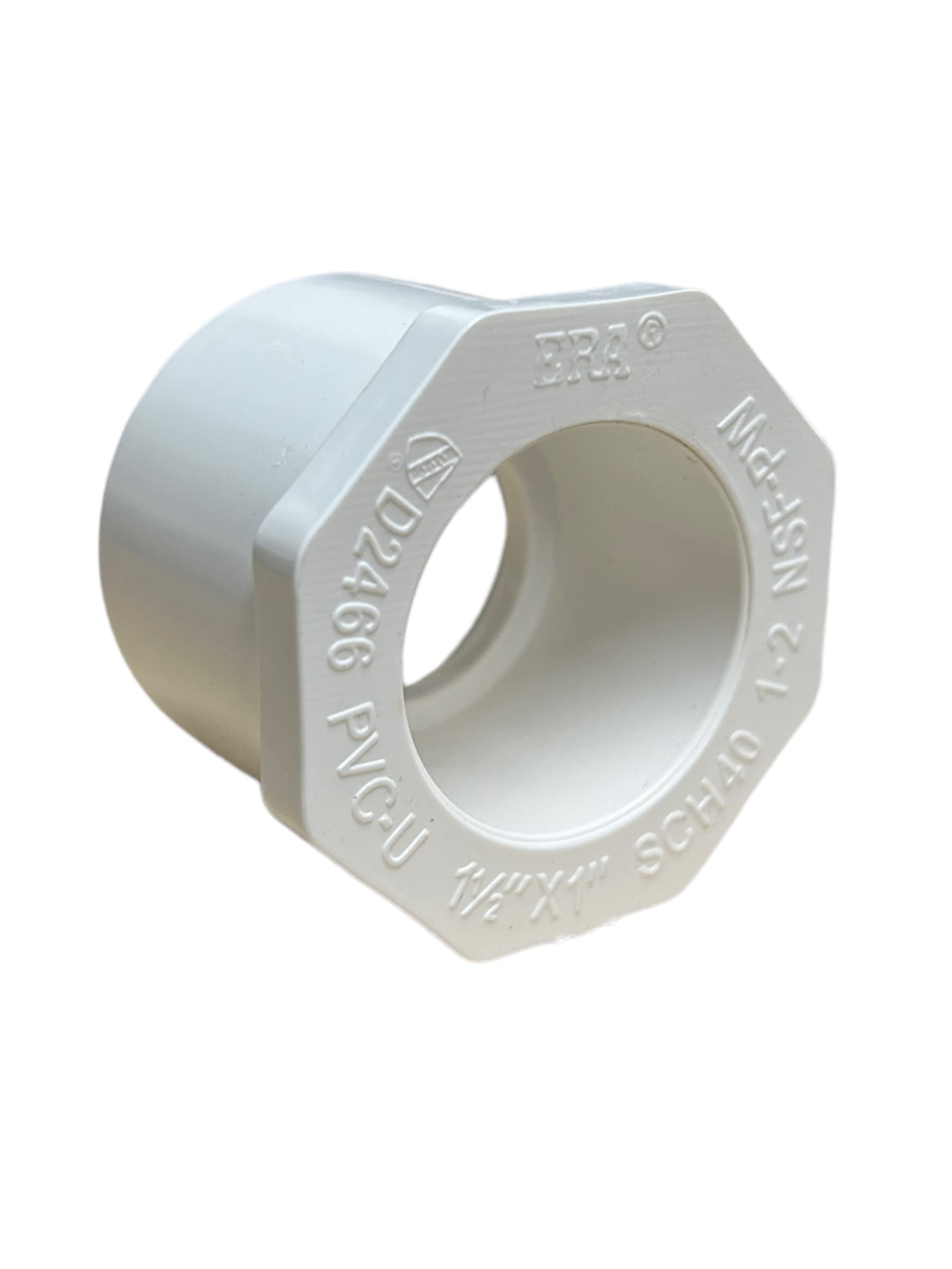 Amazon.com: (5 pack) ERA Schedule 40 PVC, (1 1/2" X 1") Reducer Bushing ...