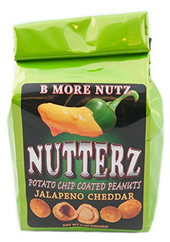 Amazon.com: Nutterz Jalapeno Cheddar Potato Chip Coated Peanuts - 9 Ounce