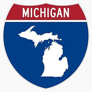 Amazon.com - Michigan Window Bumper Sticker Decal 5"