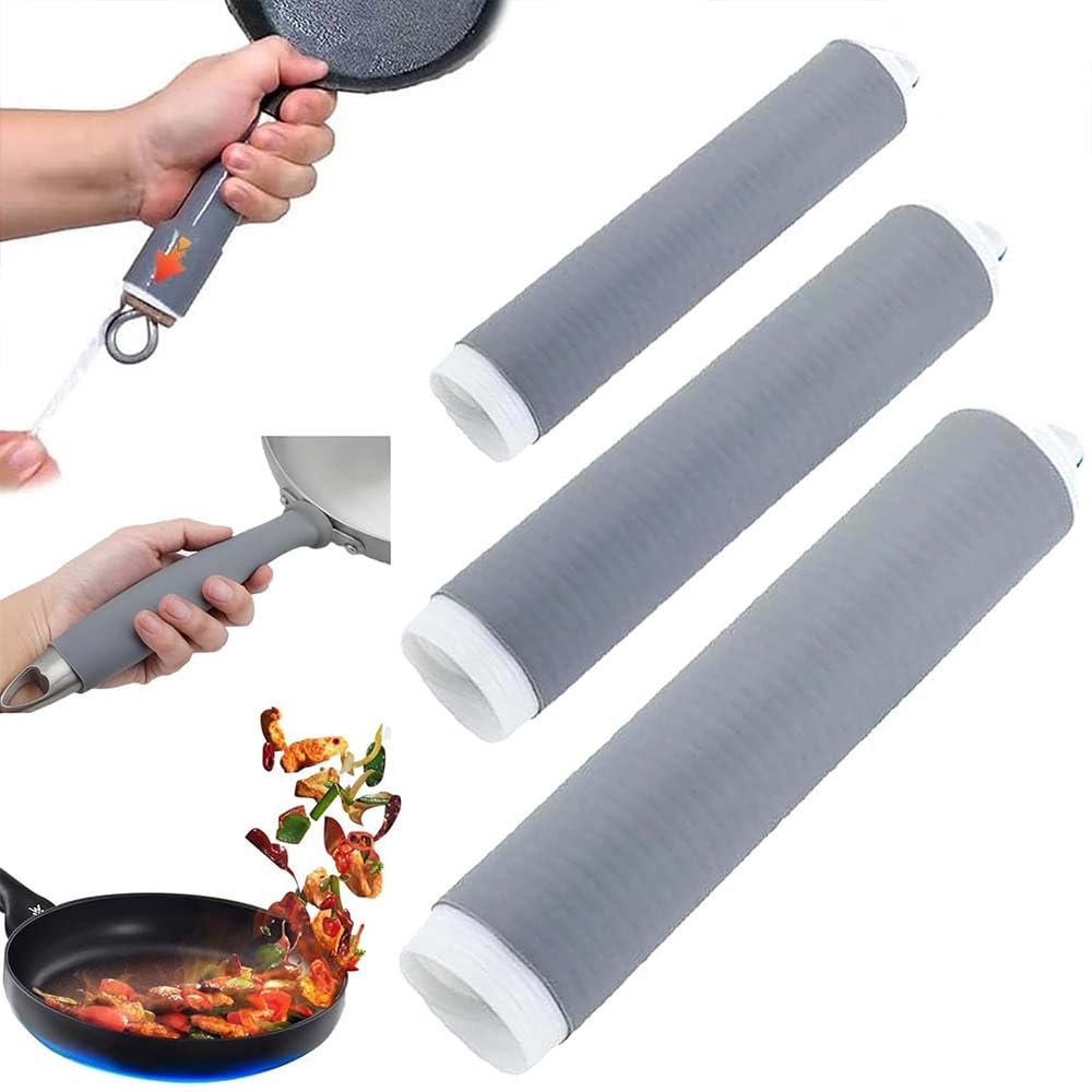 Amazon.com: Pot Handle Heat Insulation Silicon Cover,3ps ccast iron ...