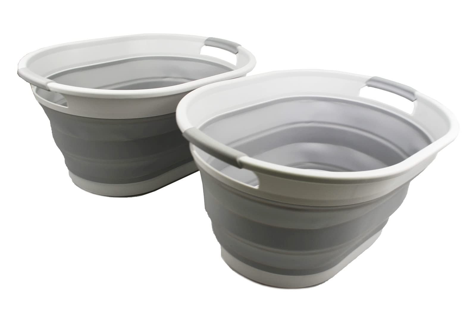 Amazon.com: SAMMART 28L (7.4 Gallon) Oval Collapsible Plastic Laundry ...