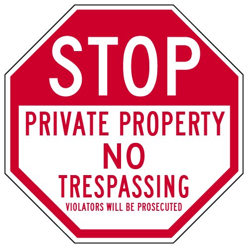 Amazon.com : STOPSignsAndMore - Stop Private Property No Trespassing ...