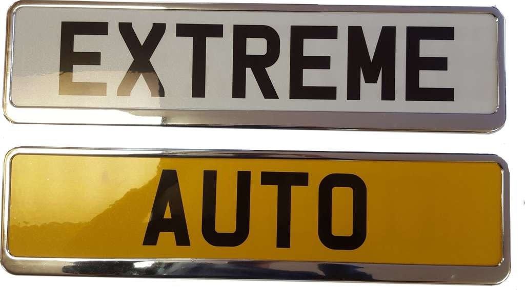 Car Registration License Number Plate Surrounds Holder Frame Chrome ...