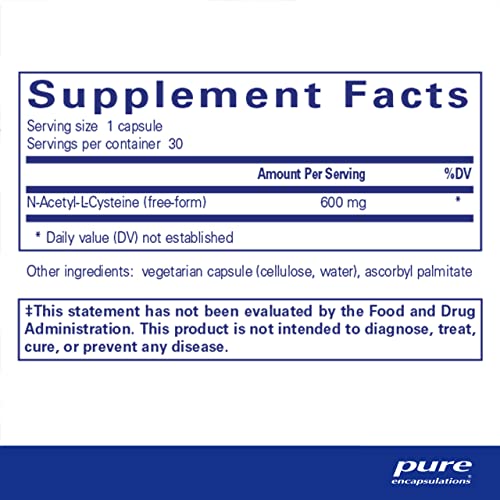 Snapklik.com : Pure Encapsulations NAC 600 Mg - N-Acetyl Cysteine NAC ...