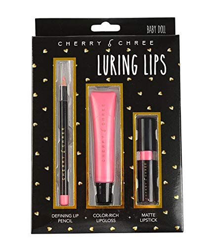 Amazon.com : Cherry Chree Luring Lips 3-Piece Lip Kit (Baby Doll ...