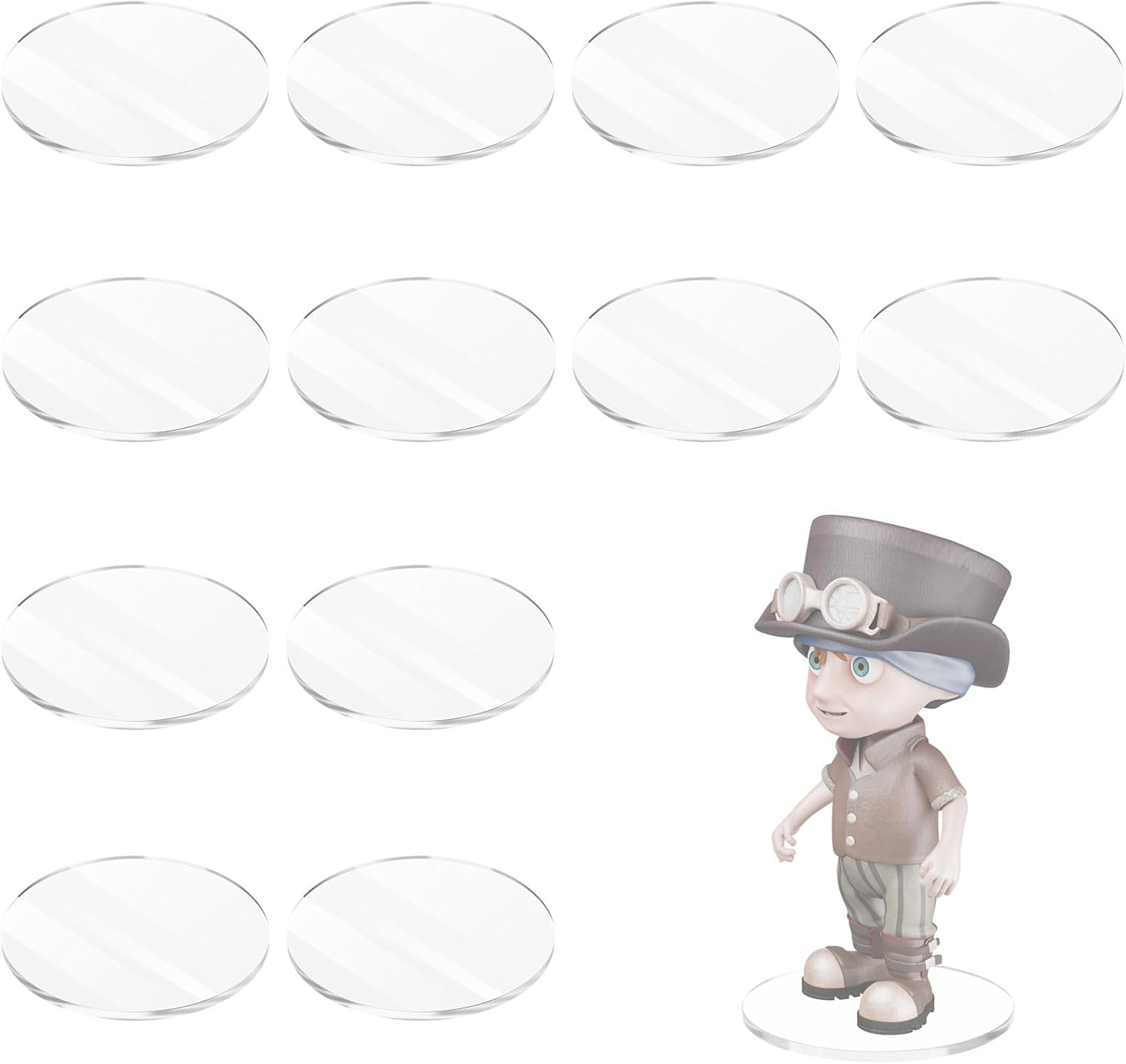 Amazon.com: Cosmos 12 Pcs Round Action Figure Stand Base Acrylic Figure ...