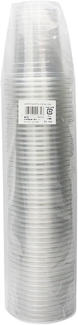 Amazon｜アートナップ(Artnap) クリアカップ 使い捨てコップ 410ml 50個入 リサイクルPET 9.3×9.3×10.7cm TS-125｜使い捨てドリンクカップ オンライン通販