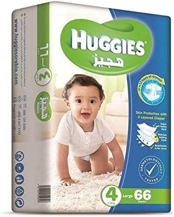 Huggies Superflex Diapers, Jumbo Pack (Size 4, 7-18kg, 66 Count) : Buy ...