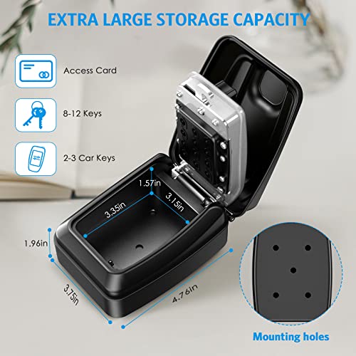 Snapklik.com : Key Lock Box For Outside, Wall Mounted Lockbox For House ...