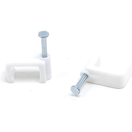 Amazon.com: 200 PCS 8mm Flat Ethernet Cable Wire Clips Single Coaxial ...