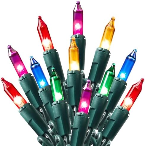 Amazon.com: SYLVANIA Christmas Lights, Multi LED 100 Lt Mini Set, Green ...