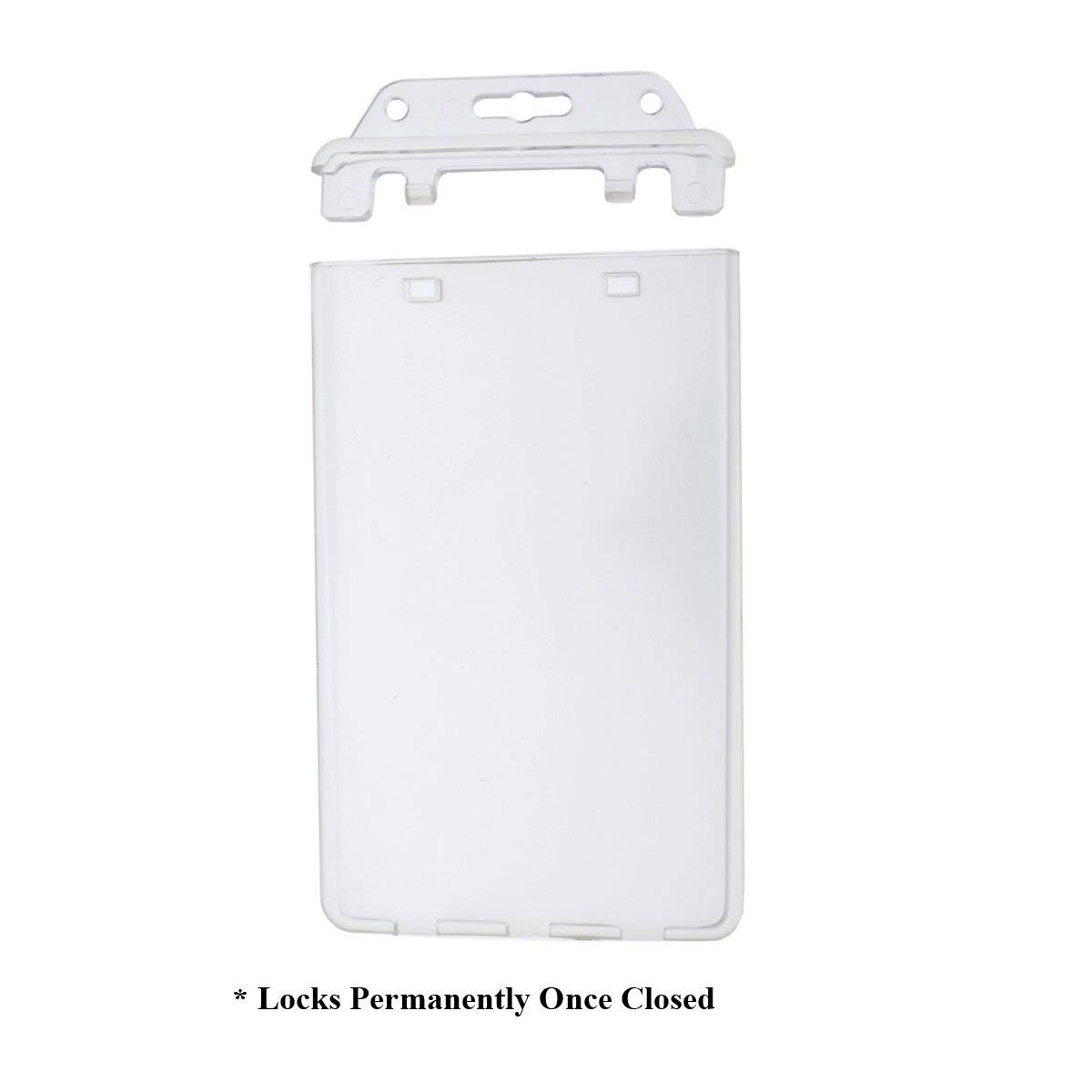 Snapklik.com : Bulk 50 Pack - Permanent Locking Hard Plastic Badge ...