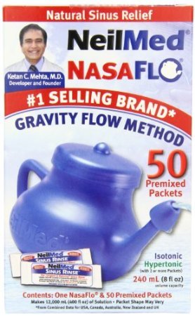 Amazon.com : NeilMed NasaFlo Unbreakable Neti Pot with 50 Premixed ...