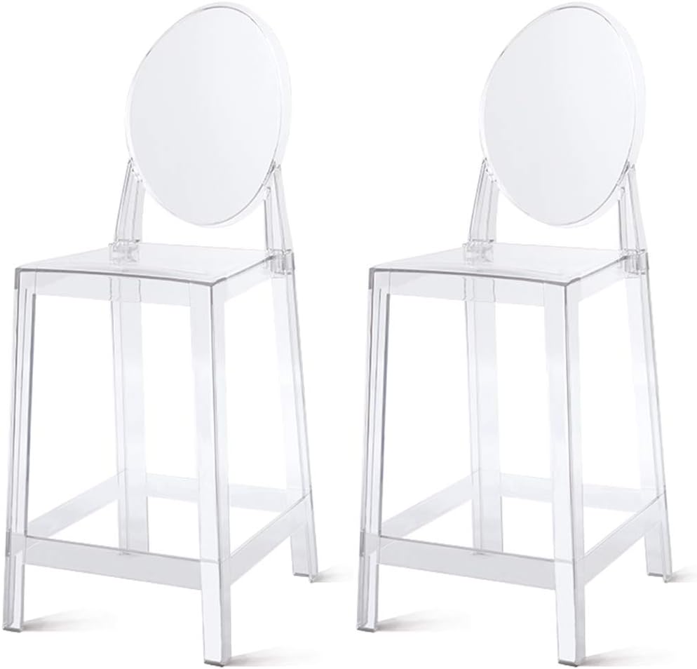 Amazon.com: 2xhome - Set of 2 25" Seat Height Modern Ghost Chair Ghost ...