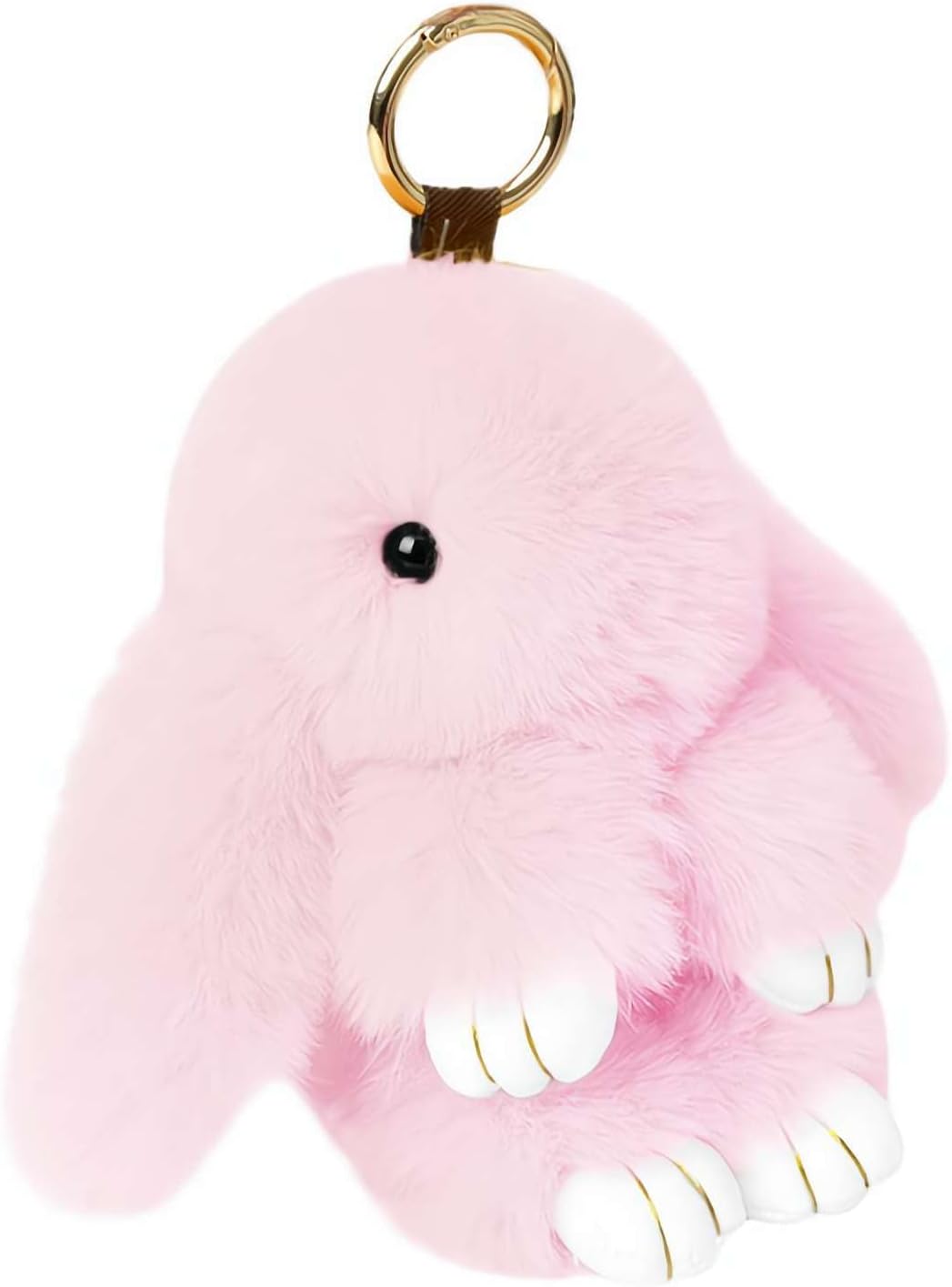 Bunny Keychain,Fluffy Bunny Keychain,Soft Cute Rex Rabbit Fur Keychain ...