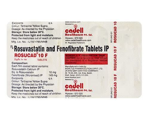ROSUCAD F 10MG - Strip of 10 Tablets : Amazon.in: Health & Personal Care