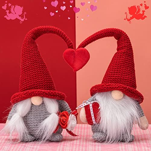 Amazon.com: MPINOI Valentines Day Gnome Decor - 2Pcs Valentine Gnomes ...