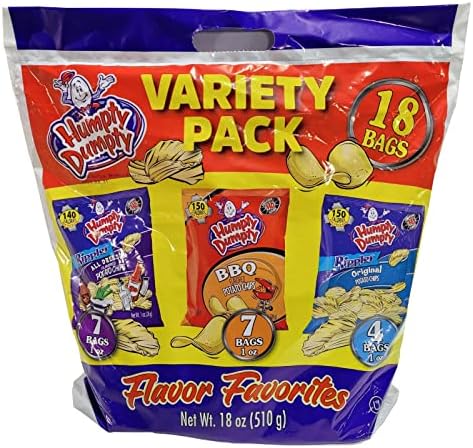 Amazon.com: Humpty Dumpty Chips, Assorted, Variety Pack 18ct, BBQ, All ...